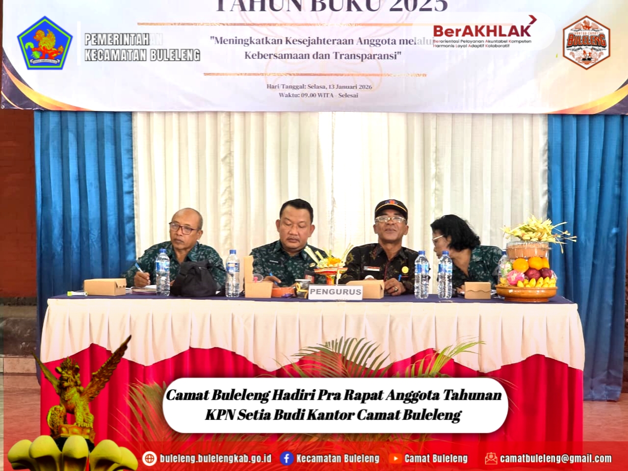 Camat Buleleng Hadiri Pra Rapat Anggota Tahunan KPN Setia Budi Kantor ...